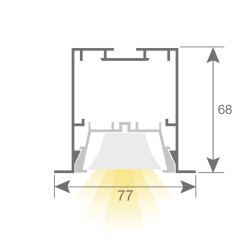 Big profiles for recessing | Luz Negra